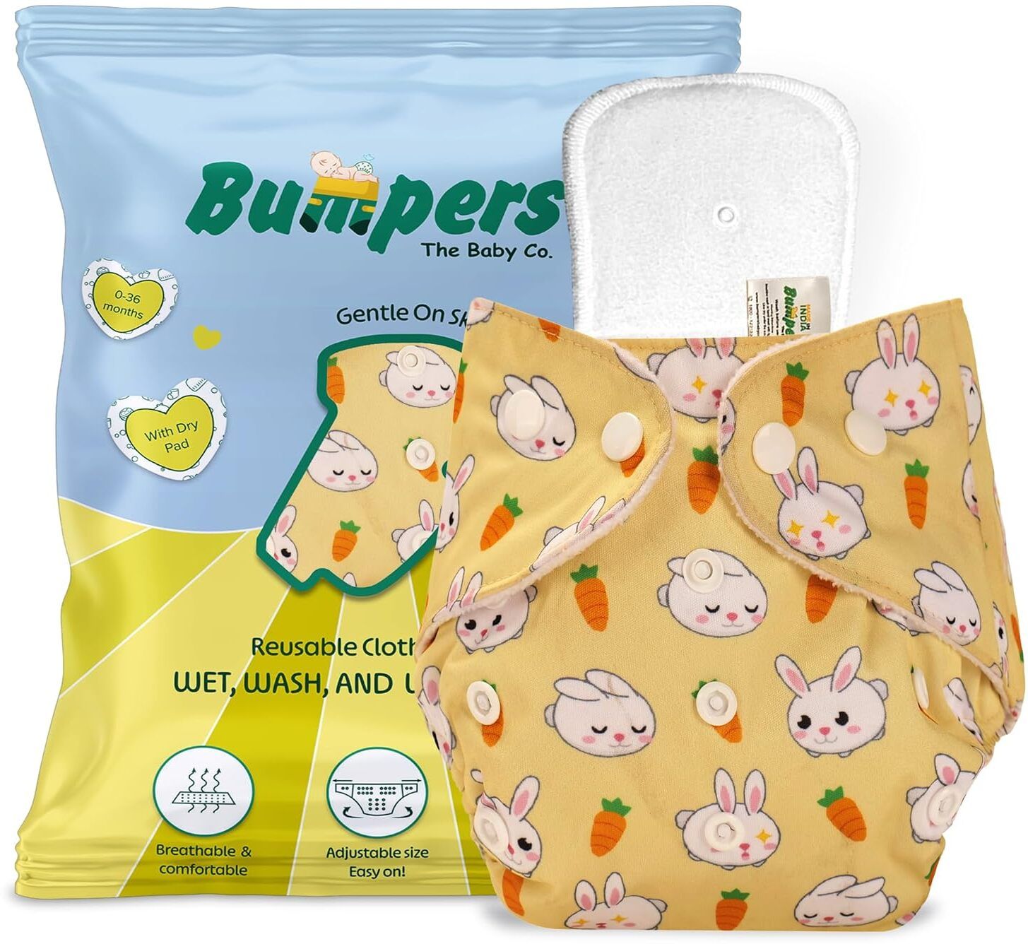 Cotton Cloth Diaper | Extra Absorbent, Reusable & Waterproof ...